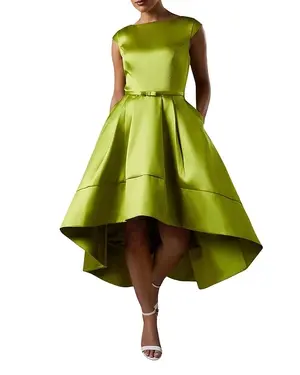 Coast High-low Twill Midi Dress