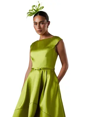 Coast High-low Twill Midi Dress