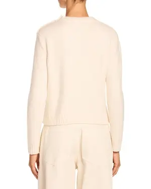 Moncler Crewneck Sweater - Natural