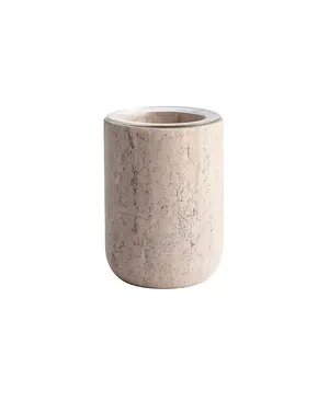 ANDJACOB Less Is More Toothbrush Holder - Travertine Marble