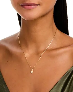 MOON & MEADOW Lab Grown Diamond Heart Toggle Pendant Necklace