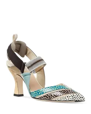 Fendi Colibri Ff High Heel Slingbacks