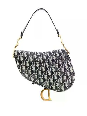 Dior Saddle Oblique Canvas Shoulder Bag - Blue