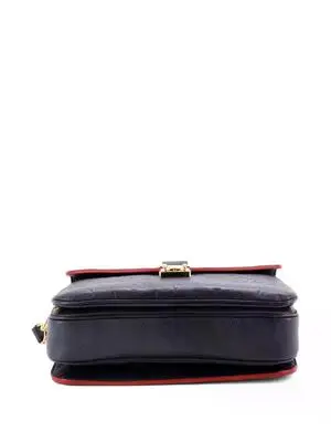 LOUIS VUITTON Monogram Empreinte Leather Pochette Metis - Blue