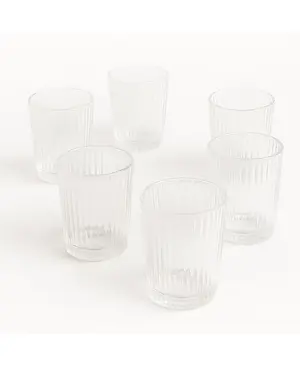 THE COLLECTIVE HOME Pressed Shot Glasses, Set Of 6