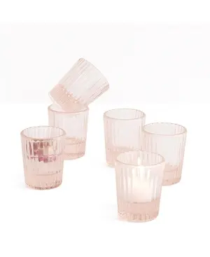 THE COLLECTIVE HOME Pressed Pink Shot Glasses, Set Of 6