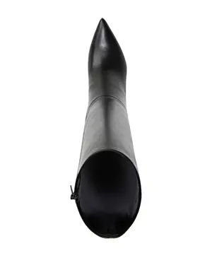 Veronica Beard Lisa Leather Tall Boots - Black