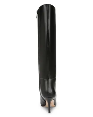 Veronica Beard Lisa Leather Tall Boots - Black