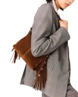 Maje Miss M Mini Fringed Crossbody Bag