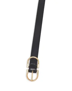 Maje Double Buckle Leather Belt - Black