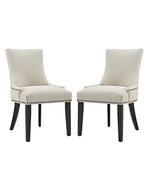 MODWAY Marquis Fabric Dining Side Chair, Set Of 2 - Beige