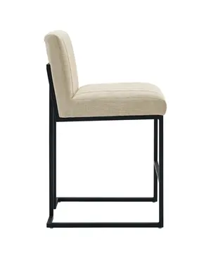 MODWAY Indulge Channel Tufted Fabric Counter Stool