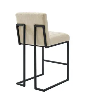MODWAY Indulge Channel Tufted Fabric Counter Stool