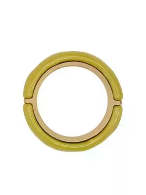 AMI Paris Hammered Lacquered Resin Ring - Gold
