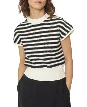 Central Park West Striped Stitch Dolman Top