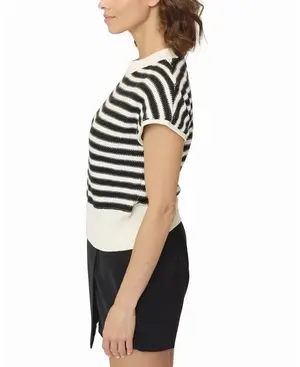 Central Park West Striped Stitch Dolman Top