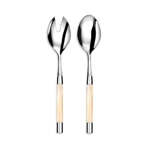 CAPDECO Conty Collection Salad Servers Pearl