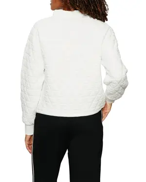 Sanctuary Quilted Button Popover Sweatshirt