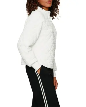 Sanctuary Quilted Button Popover Sweatshirt