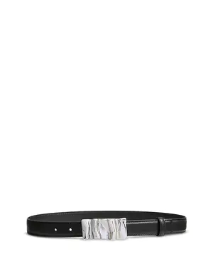 Altuzarra Organic Buckle Leather Belt - Black
