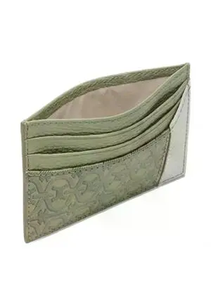 COCCINELLE Loreen Monogram-pattern Card Holder - Green