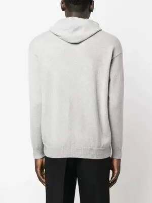 Malo Buttoned-hood Knit Sweater