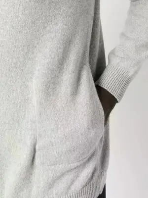 Malo Buttoned-hood Knit Sweater