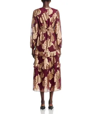 KOKO + MASON V Neck Ruffled Dress