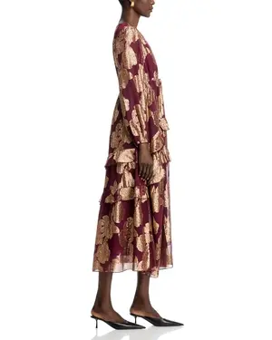 KOKO + MASON V Neck Ruffled Dress