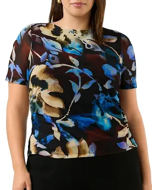 ESTELLE Cleo Mesh Printed Top