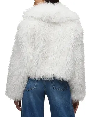 Hudson Jeans Mongauxlian Cropped Faux Fur Jacket