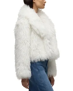 Hudson Jeans Mongauxlian Cropped Faux Fur Jacket