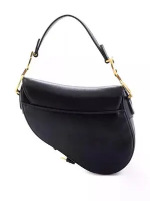 Dior Leather Saddle Mini Shoulder Bag - Black