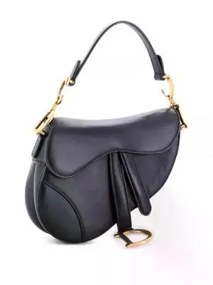 Dior Leather Saddle Mini Shoulder Bag - Black