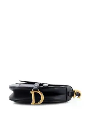 Dior Leather Saddle Mini Shoulder Bag - Black