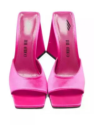 Attico Devon Satin Sandals - Pink