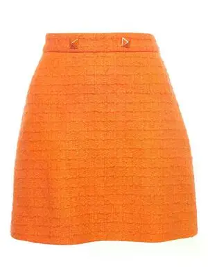 Valentino Garavani Tweed Embellished Jacket And Skirt Set