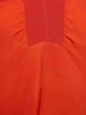 Sandro Ruffled Sleeveless Top - Orange