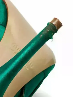 Miu Miu Satin Crystal-embellished Pumps