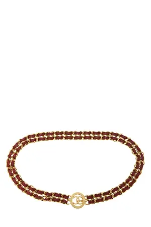 Chanel Gold-tone Chain Belt - Red