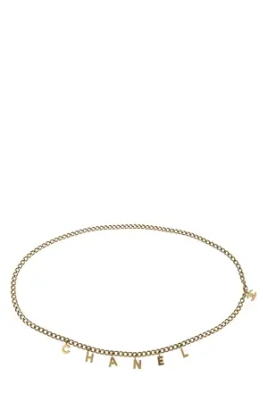 Chanel Logo Letter Chain Belt - Gold