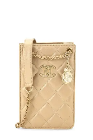 Chanel Lambskin Leather Smartphone Holder - Beige