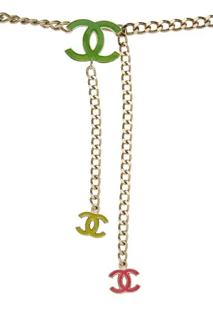 Chanel Chain Belt With 'cc' Logo Pendants