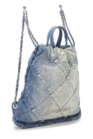 Chanel Quilted Denim 22 Backpack