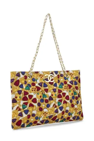 Chanel Gripoix Canvas Chain Tote