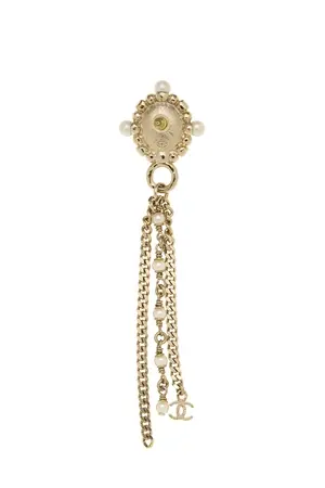 Chanel Cc Chain Dangle Earrings - Gold