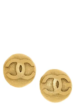 Chanel Cc Dangle Hoop Earrings