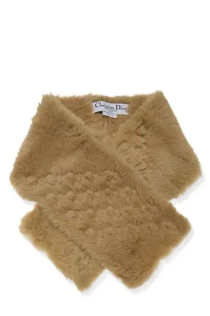 Dior Fur Muffler - Brown