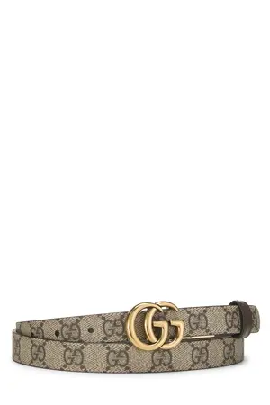 Gucci Gg Supreme Marmont Belt - Brown