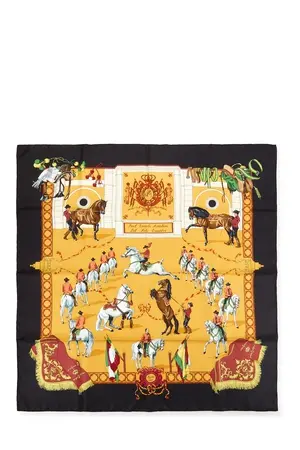 Hermès Multicolor 'real Escuela Andaluza' Silk Scarf 90